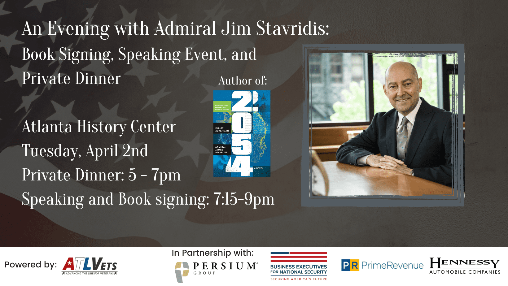 An evening with Admiral Stavridis: Book Signing, Speaking Event, and ...