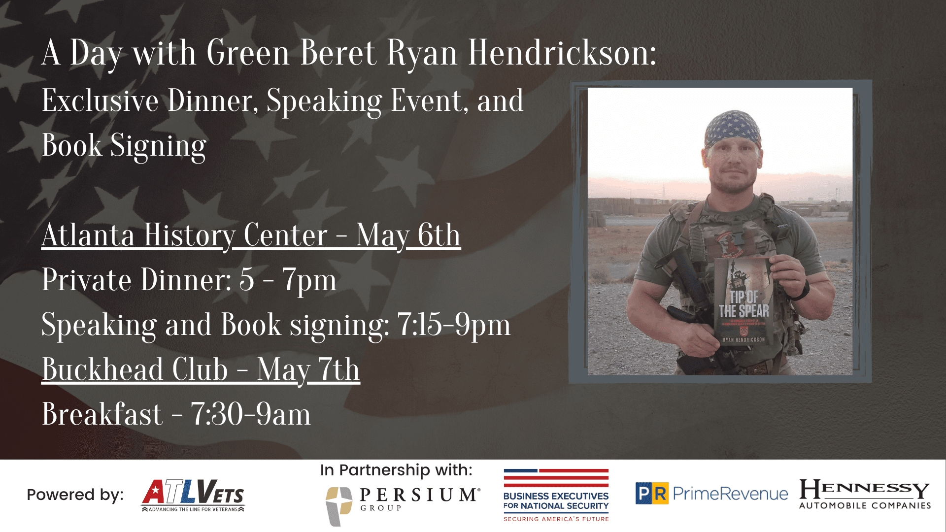 Atlanta Speaker Series: Ryan Hendrickson May 6th and May 7th ...
